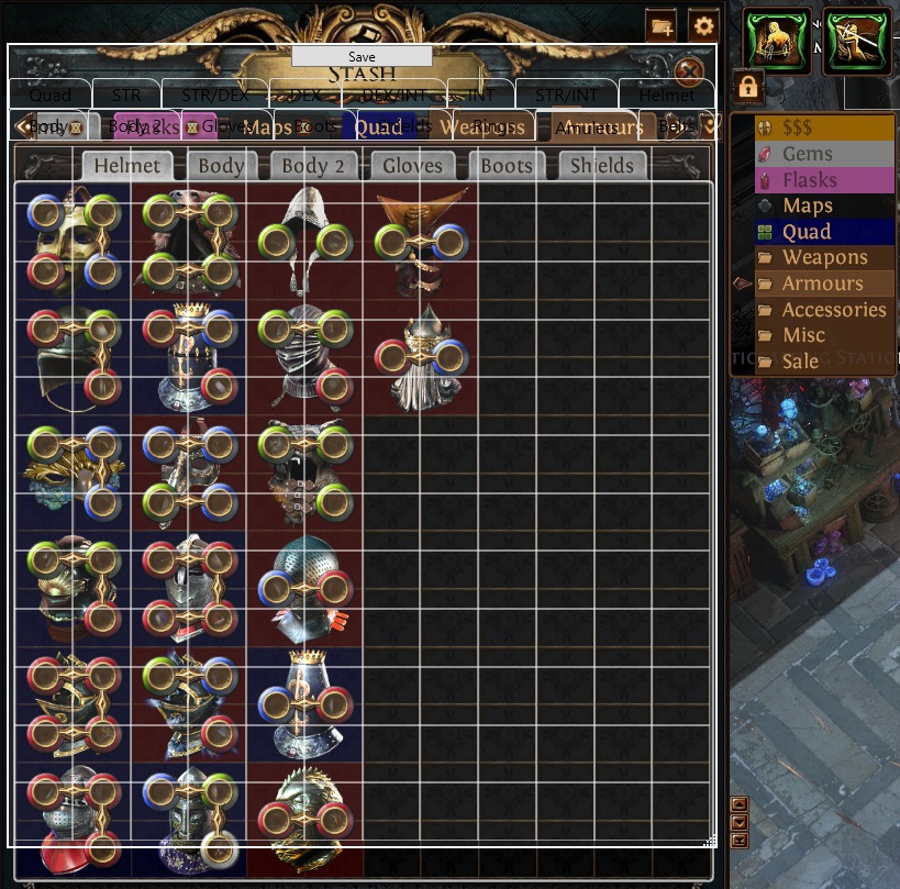 [Bug] [Overlays] Stash Tab Headers overflow to multiple rows if too many are selected · Issue ...