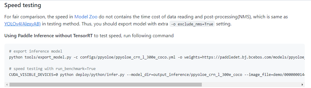 ppyoloe的模型推理速度 · Issue #5652 · PaddlePaddle/PaddleDetection · GitHub