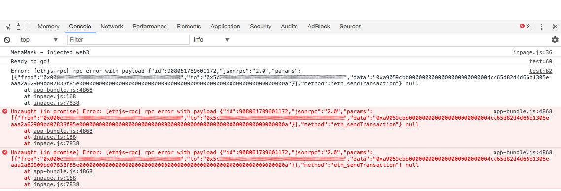 Sending Kovan Deployed Erc20 Tokens Using Metamask Injected Web3 Causes Json Rpc Error · Issue 6267