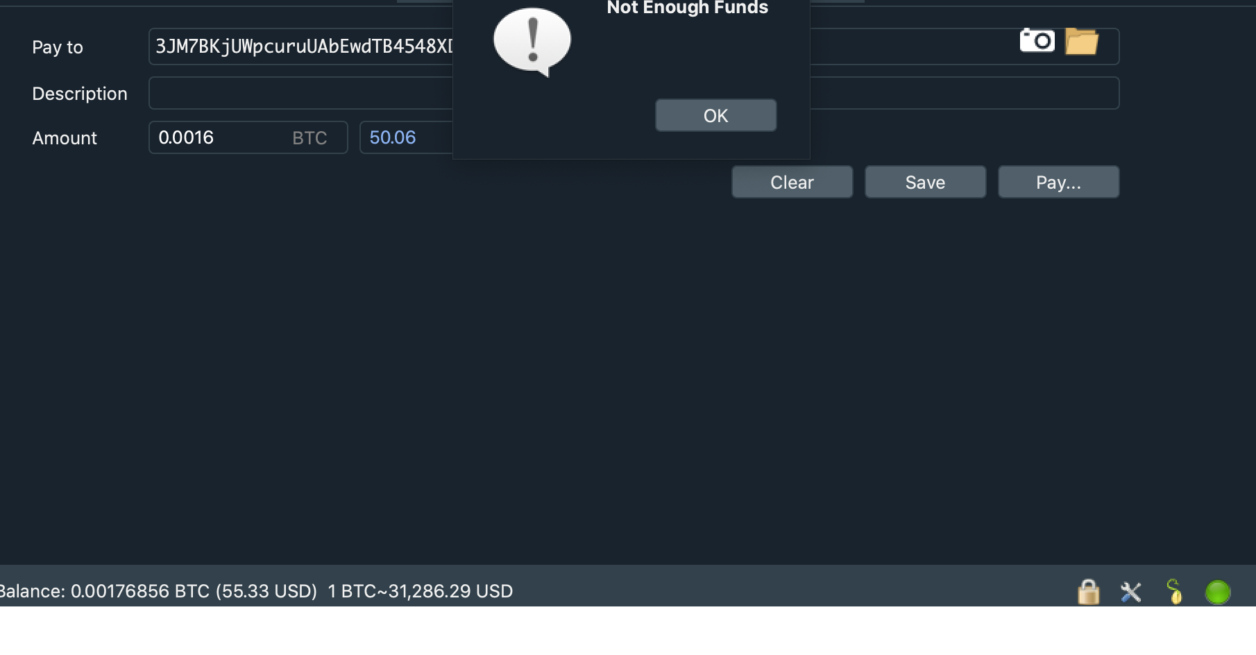 No funds message / cannot send my bitcoin · Issue #6912 · spesmilo/electrum · GitHub