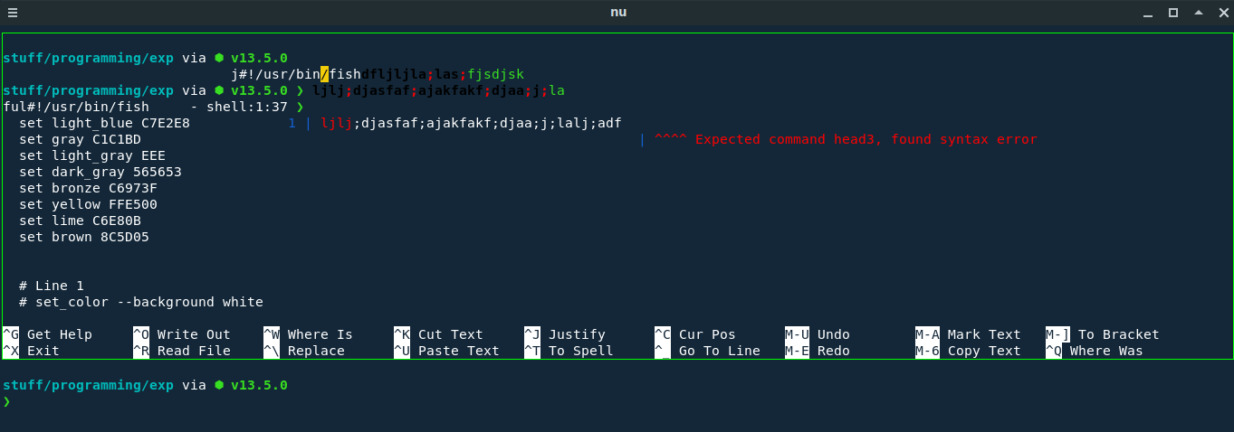Using terminal editors and then resizing, causes random nu prompt stuff ...