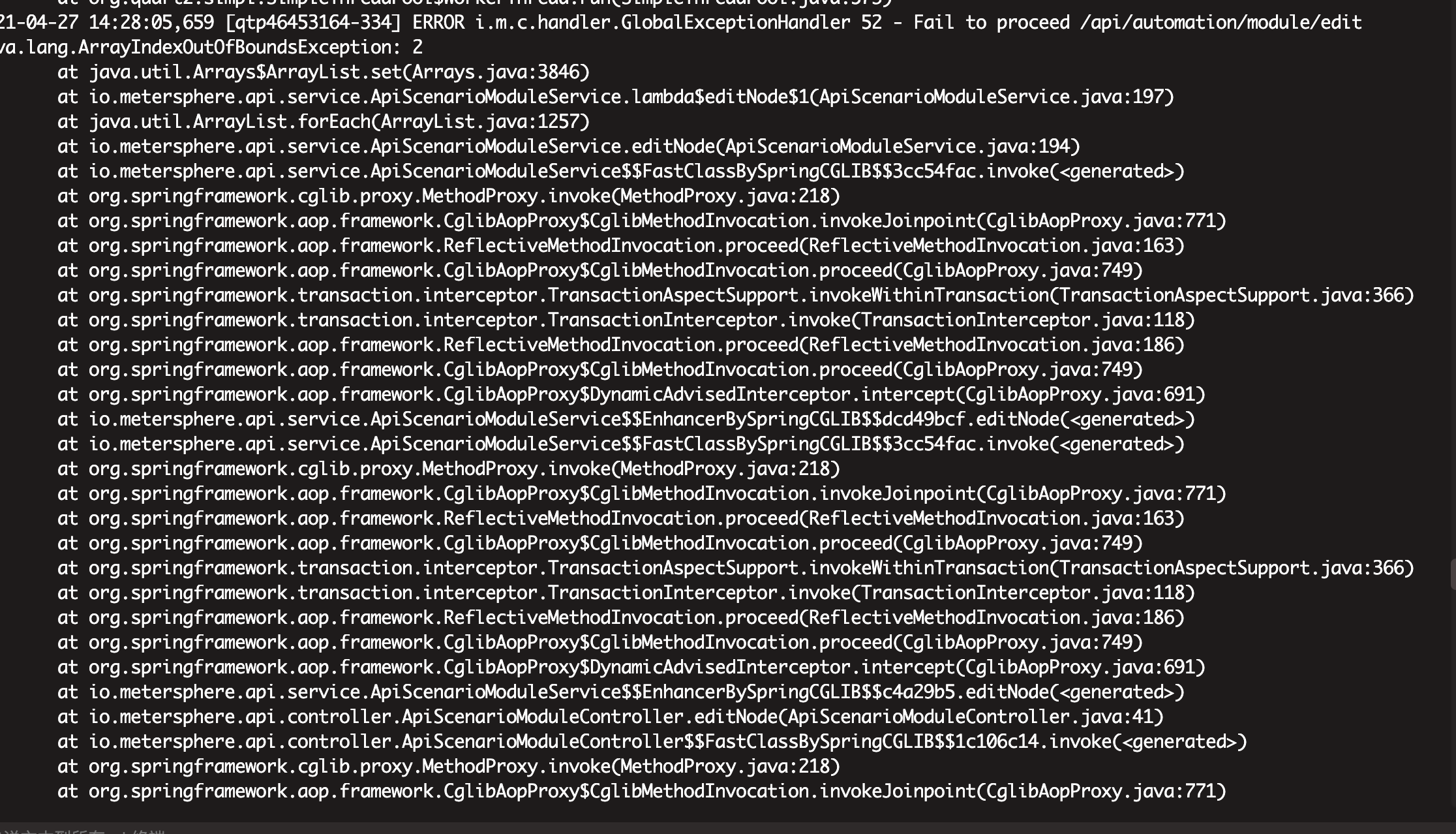 [bug]接口自动化内编辑模块名称修改失败，并报错 · Issue 2325 · Metersphere Metersphere · Github
