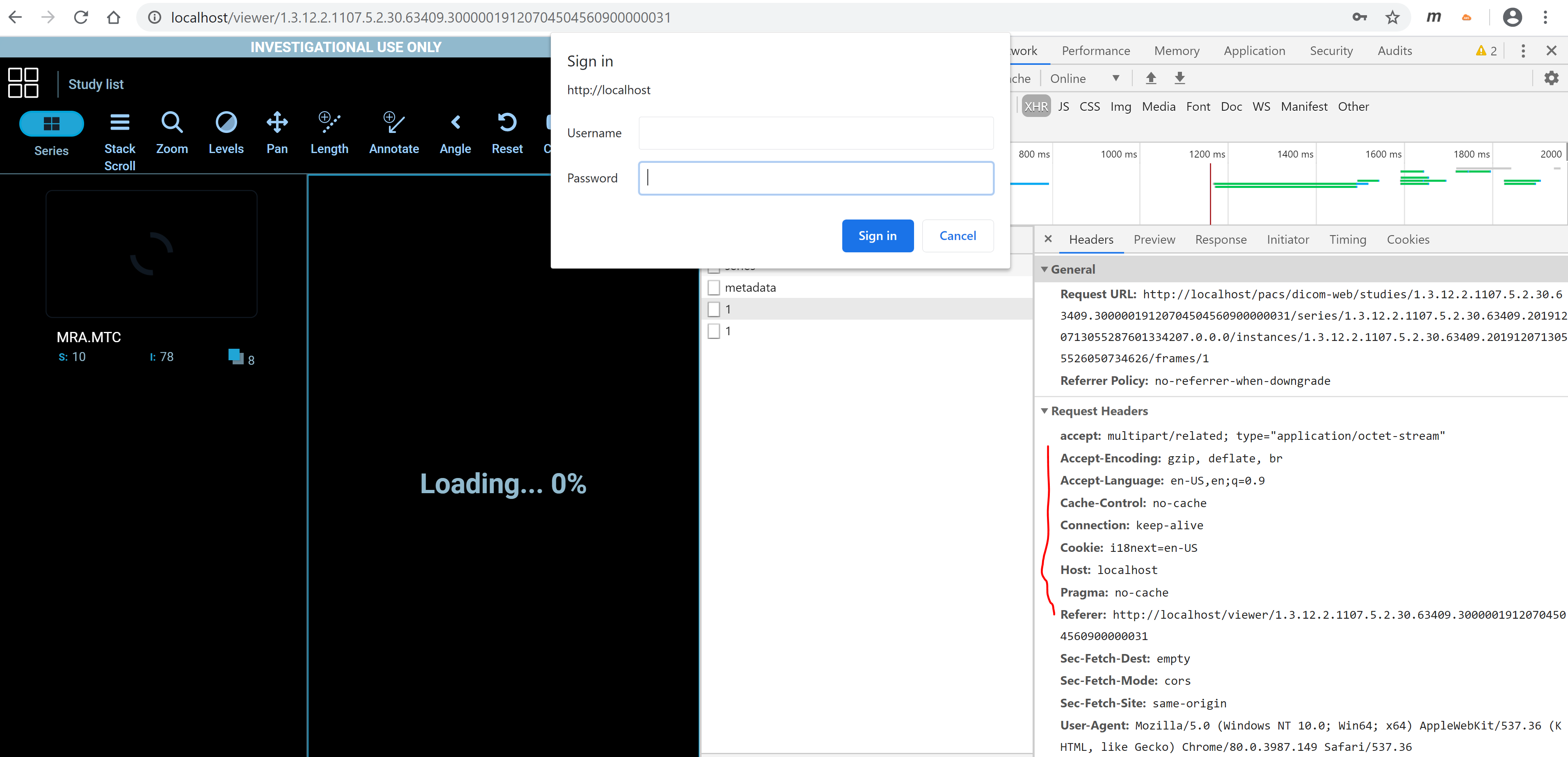 Integration With Orthanc Dicomweb With Authorization · Issue 1597