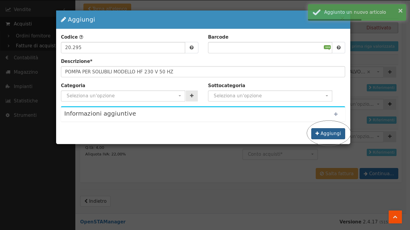 Problema creazione articoli da importazione fattura elettronica - vengono creati duplicati ...
