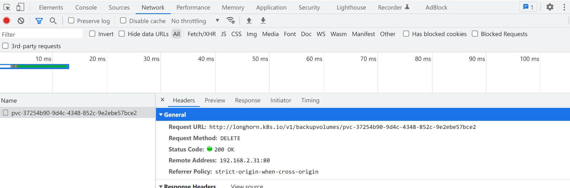 [BUG]This is a empty backup，but i canot delete。 · Issue #5643 · longhorn/longhorn · GitHub