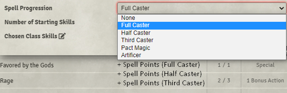Create Spell Points versions of Spell Progression systems · Issue #3 · misthero/dnd5e ...