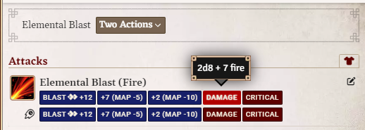 The fire kineticist does not take into account the damage dice · Issue ...