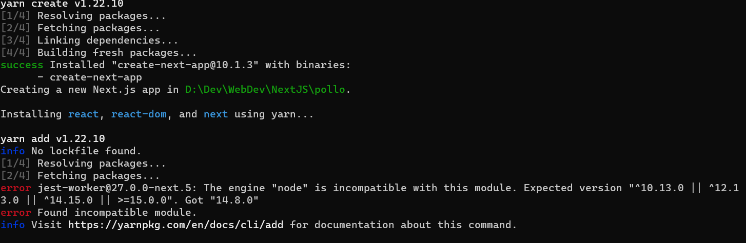 Got An Error With Create Next App Caused By Node 1480 · Issue 24014 · Vercelnextjs · Github