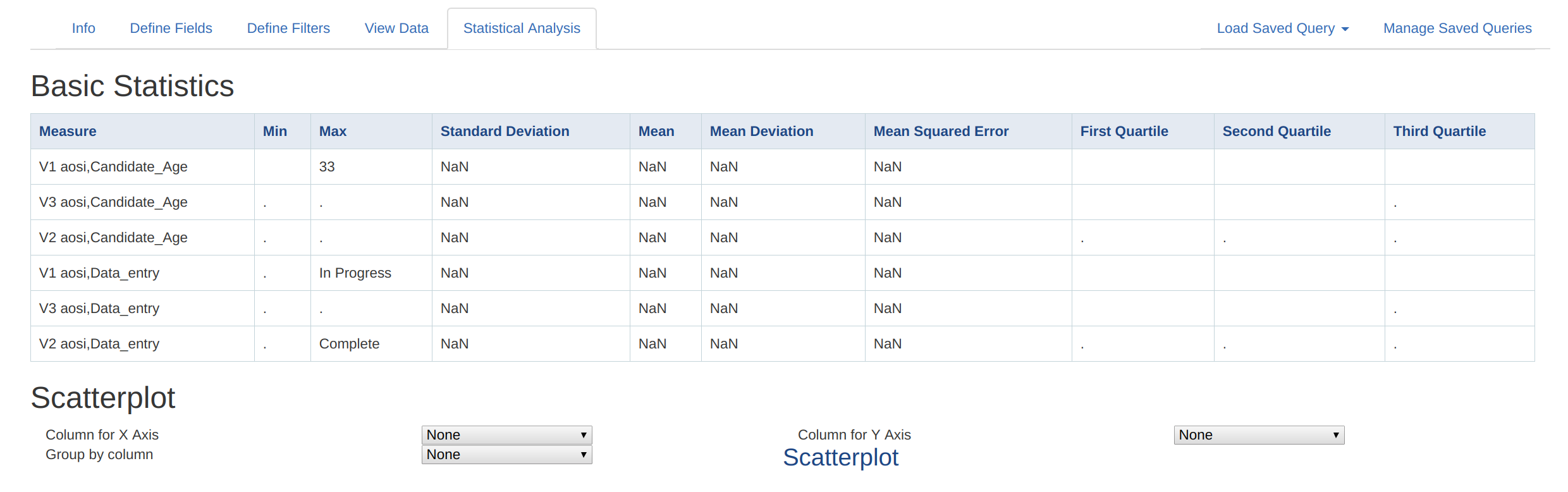 [DQT] Nan values in Statistics · Issue #6592 · aces/Loris · GitHub