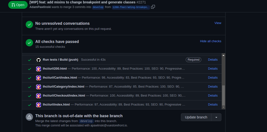 [FEATURE] Implement Lighthouse CI in Github actions · Issue #2288 · vuestorefront/storefront-ui ...