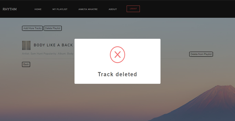 GitHub - ankita-mhatre/Rhythm-Playlist-Client: Application allows user to create and manage ...