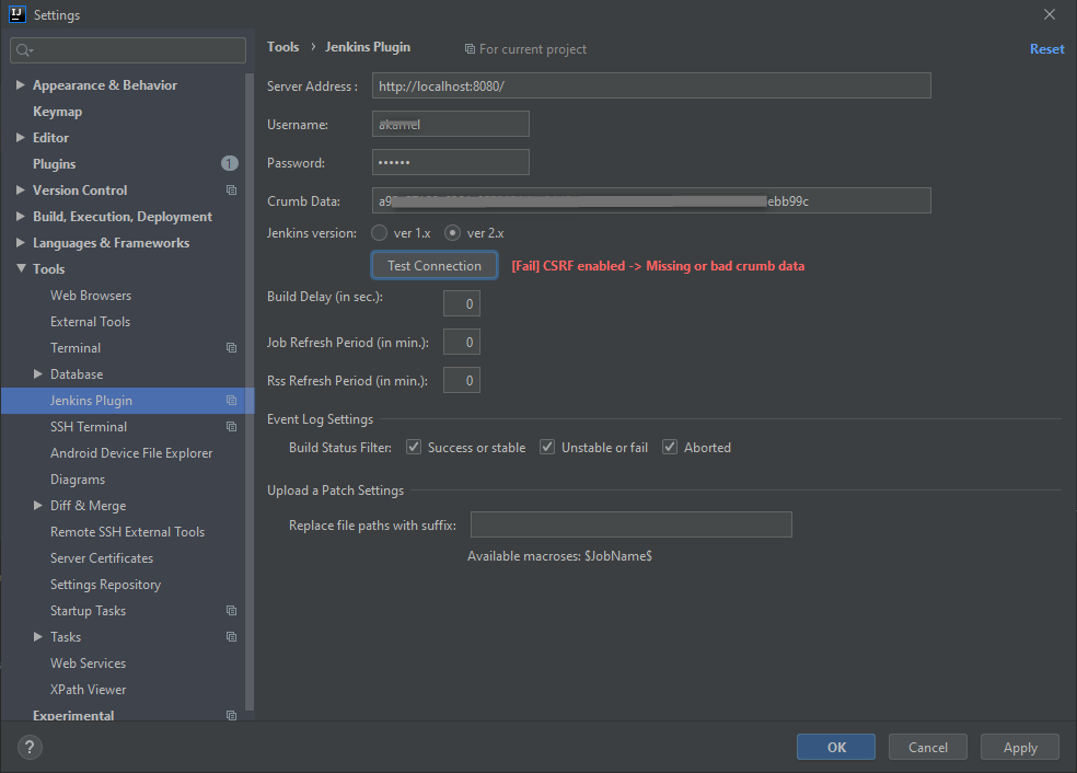 Missing or bad crumb data · Issue #134 · MCMicS/jenkins-control-plugin · GitHub