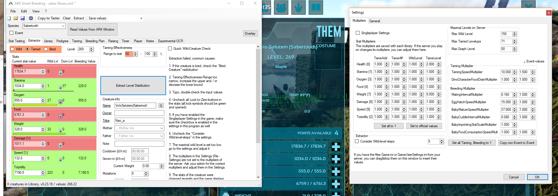 Issues with the extraction · Issue #456 · cadon/ARKStatsExtractor · GitHub