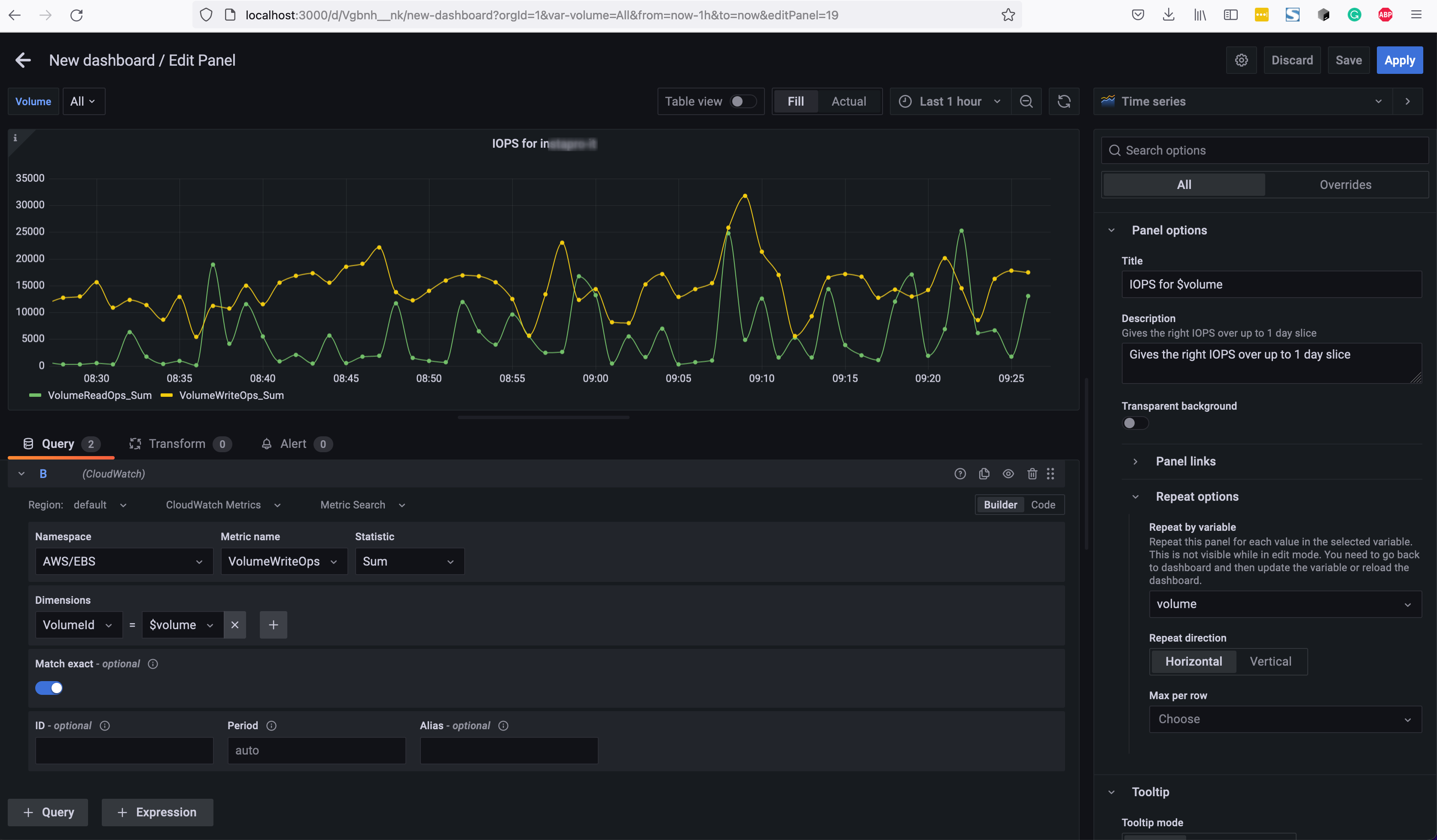 Repeat Panel Issue With Cloudwatch Datasource · Issue 36596 · Grafanagrafana · Github 