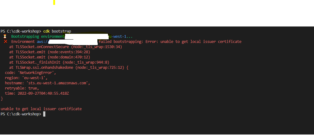 Cli Unable To Get Local Issuer Certificate · Issue 22234 · Awsaws
