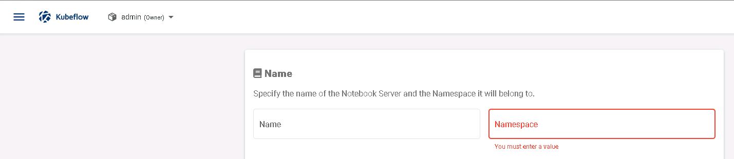 Not able to select the namespace in Jupyter notebook. · Issue #4980 · kubeflow/kubeflow · GitHub