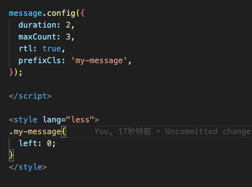 message在全屏样式下，完全失效，展示不出来 · Issue #6877 · vueComponent/ant-design-vue · GitHub