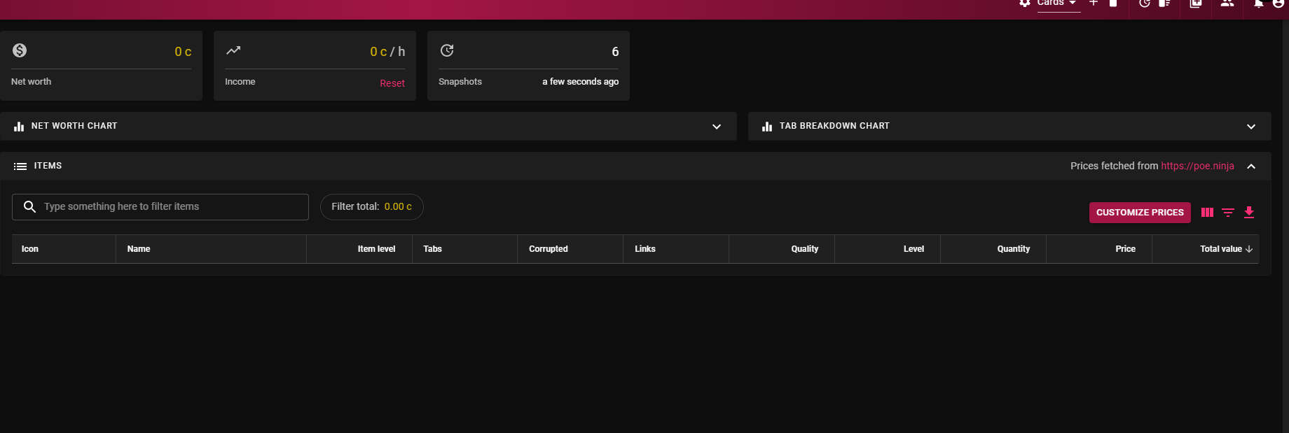 New profile not working · Issue #698 · viktorgullmark/exilence-next · GitHub