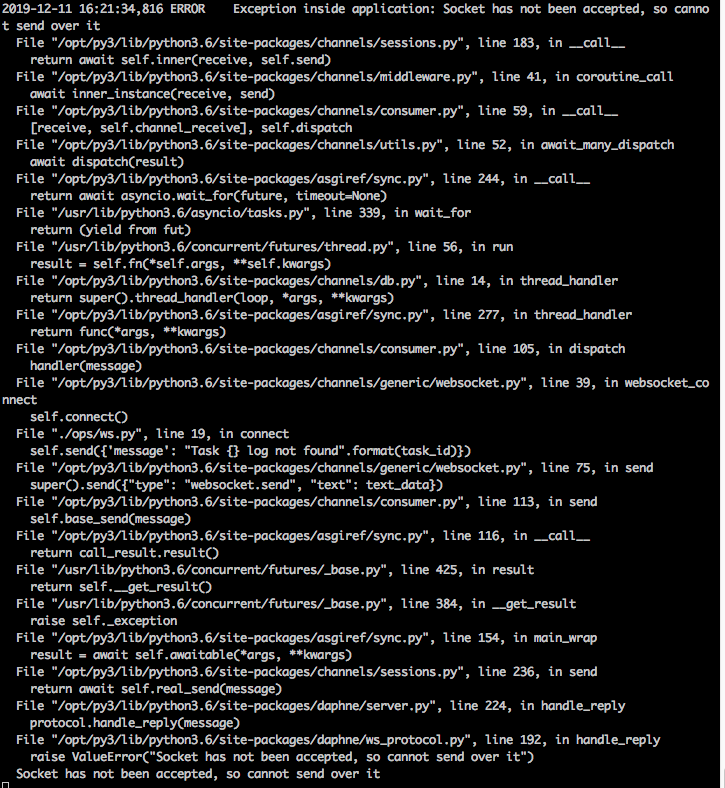 Socket has not been accepted, so cannot send over it · Issue #3532 ...