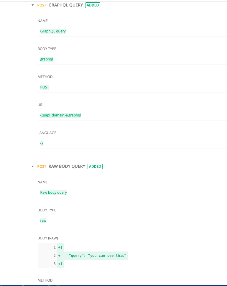 Graphql body changes are not viewable within Postman Pull requests ...
