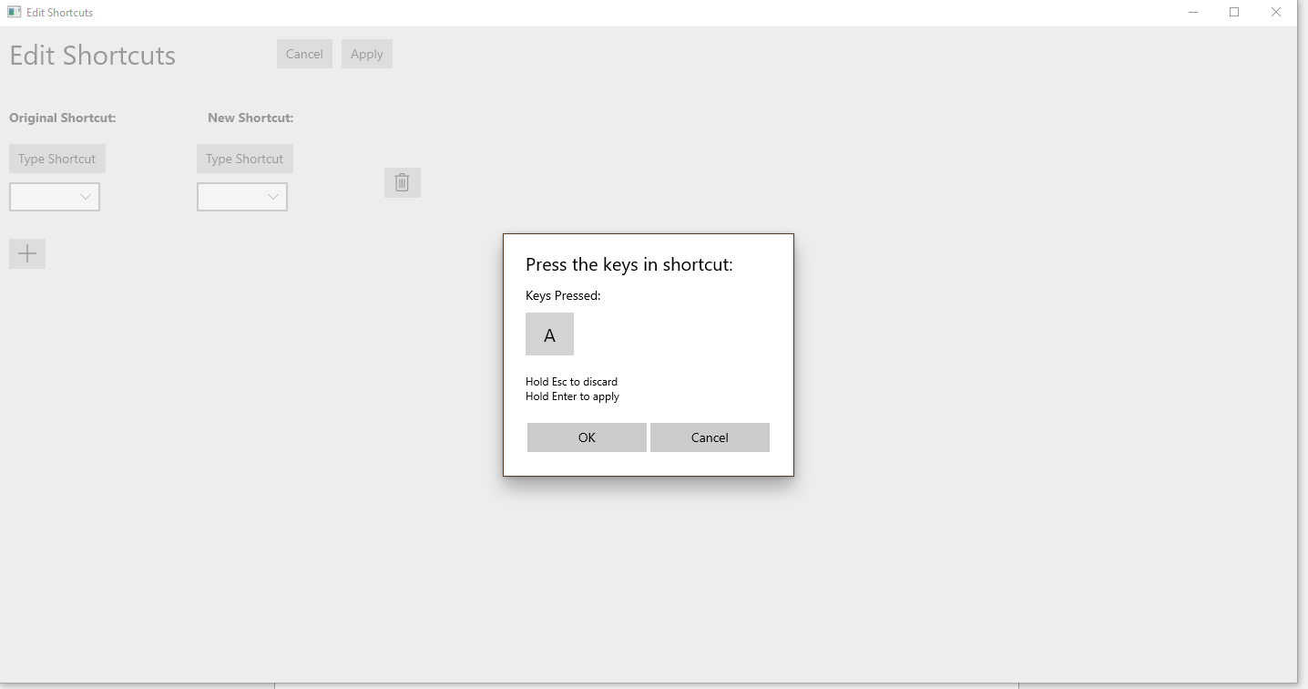 [KBM] - UI - Displayed key names are affected by user having Caps Lock ...