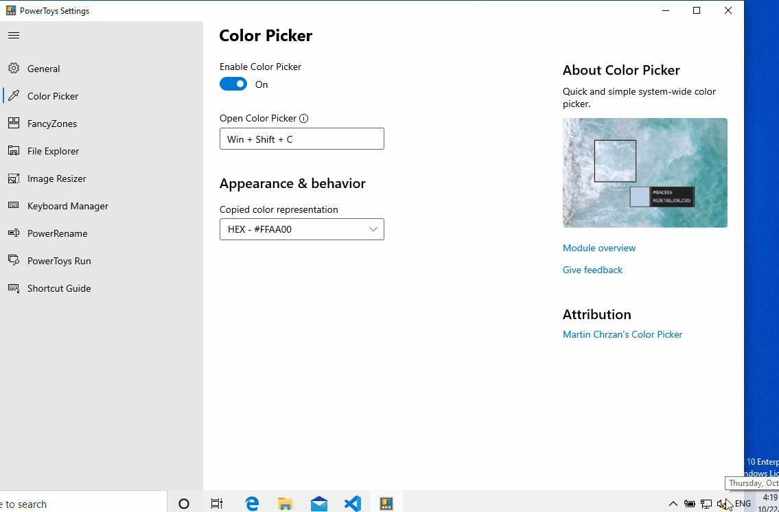 [ColorPicker] Change in Color representation does not get reflected in the UI until the color at ...