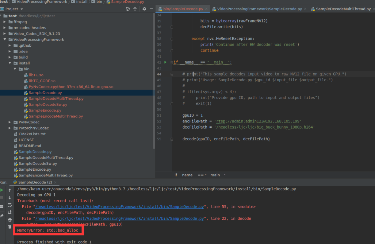 PyNvCodec/TC/CMakeFiles/TC.dir/build.make:75: recipe for target 'PyNvCodec/TC/CMakeFiles/TC.dir ...