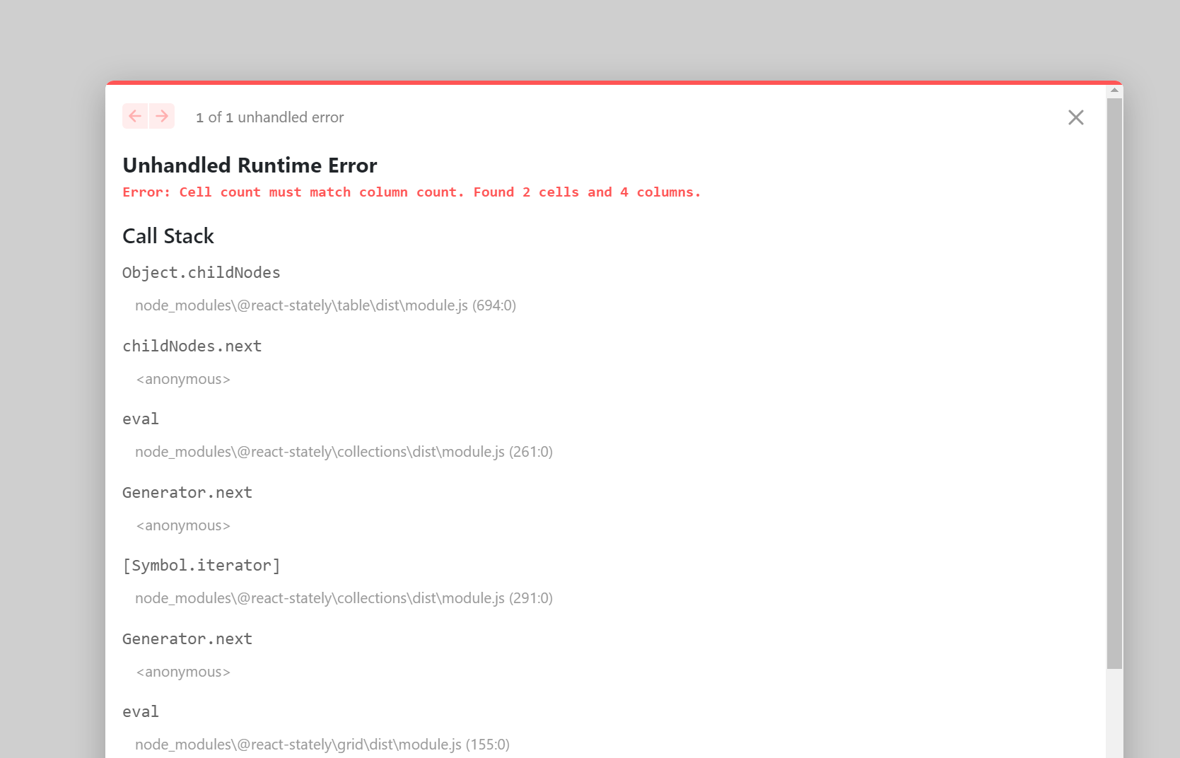 Bug Table Columns Count Dont Match And Wont Allow Table To Render · Issue 1017 · Heroui 