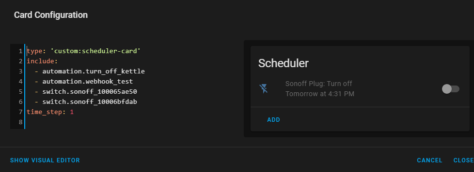 Automation not appearing in list · Issue #311 · nielsfaber/scheduler-card · GitHub
