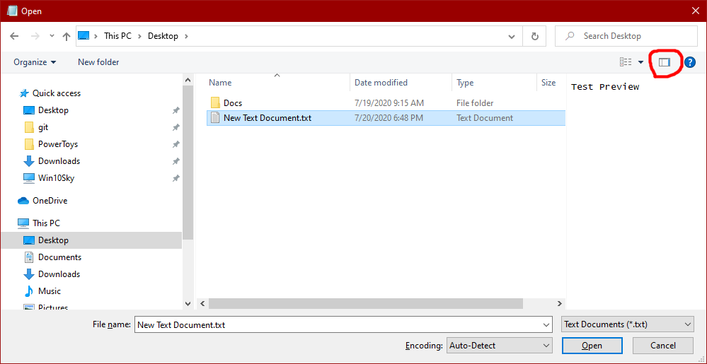 Show Preview Pane in Open [file] Dialog · Issue #5107 · microsoft/PowerToys · GitHub
