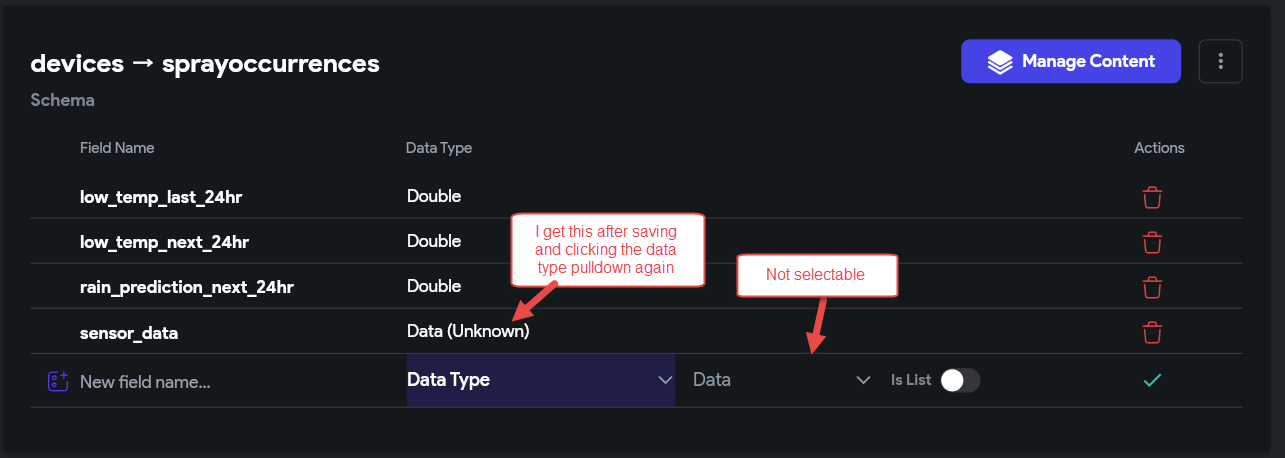 Can't choose Data Type in Firestore schema builder · Issue #1674 · FlutterFlow/flutterflow ...