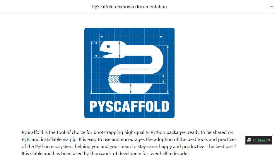 Read The Docs seems to not find correct version · Issue #454 · pyscaffold/pyscaffold · GitHub