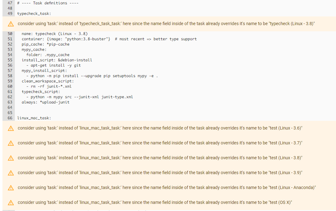 Possibly misleading "issues found when parsing configuration"/recommendation messages · Issue ...