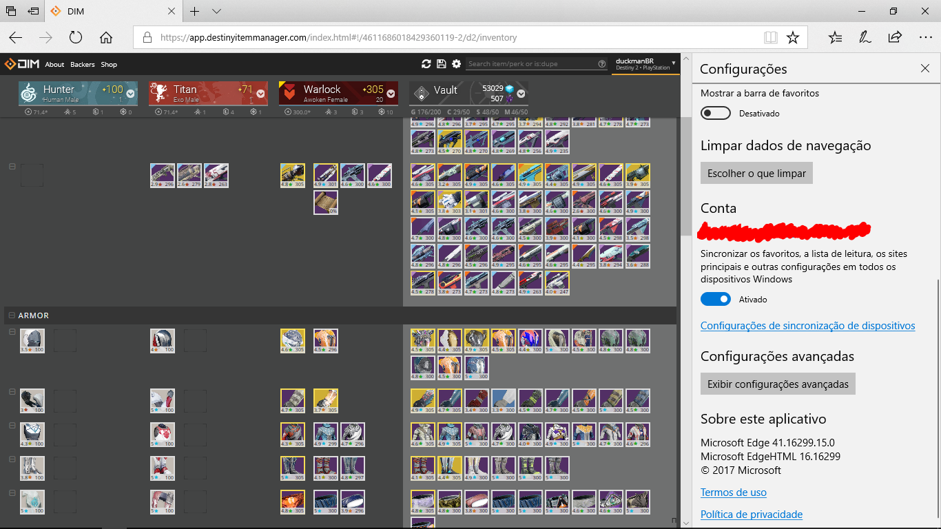 Trouble loading in Microsoft Edge · Issue #2425 · DestinyItemManager/DIM · GitHub