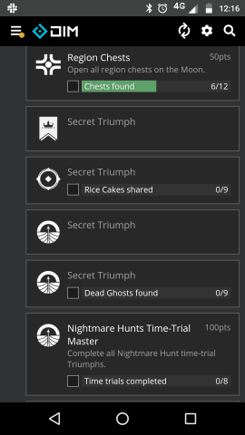 Not so secret triumphs · Issue #4426 · DestinyItemManager/DIM · GitHub