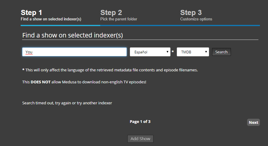 Unable To Find Tv Show · Issue 7712 · Pymedusamedusa · Github 
