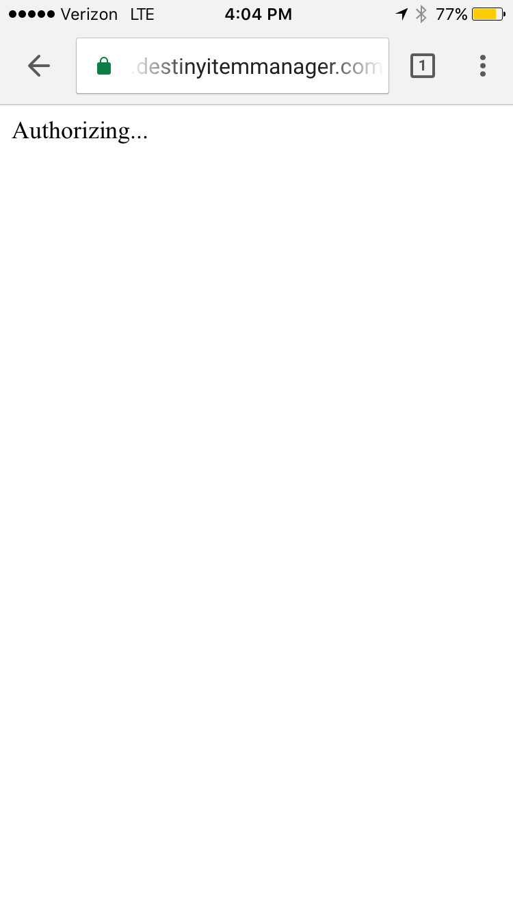 DIM stuck "Authorizing..." on my ios devices · Issue #2735 · DestinyItemManager/DIM · GitHub