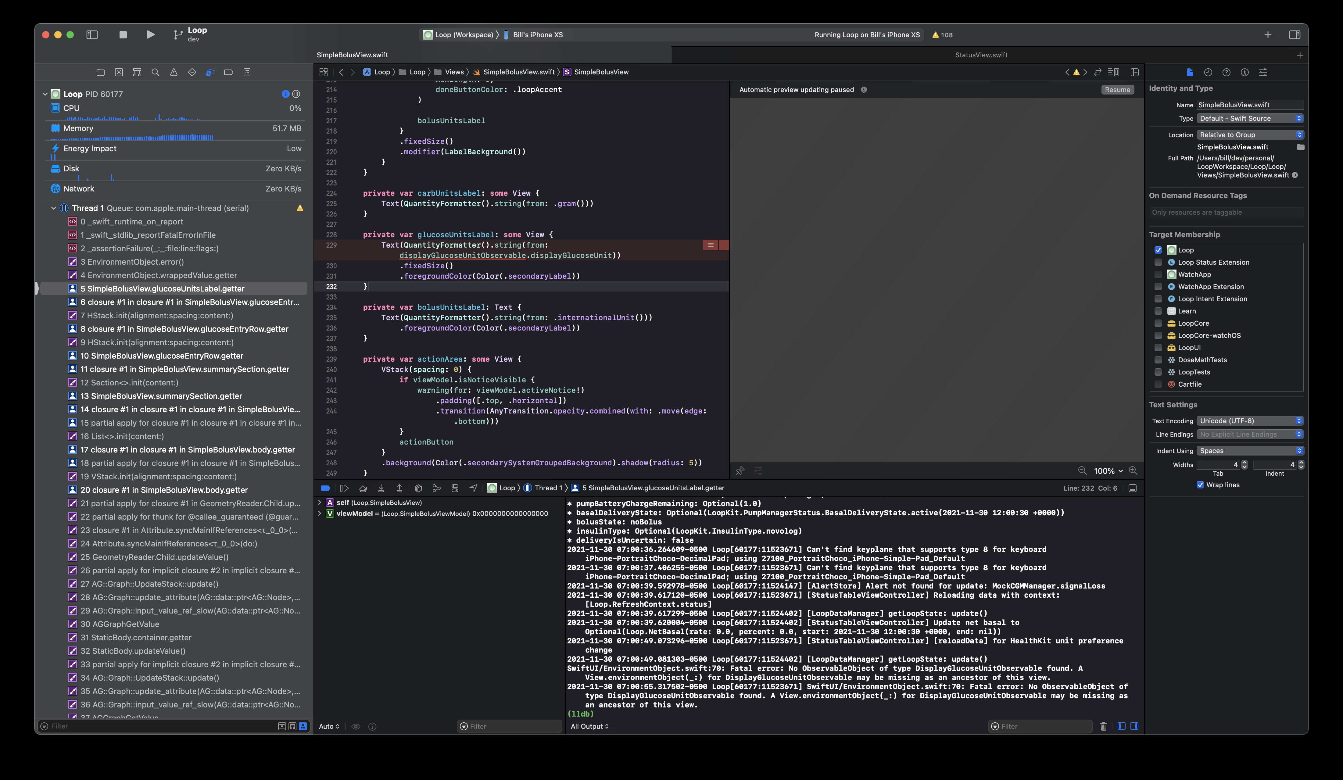 Loop Crashes When Entering Carbs in Open Loop Mode · Issue #1574 · LoopKit/Loop · GitHub
