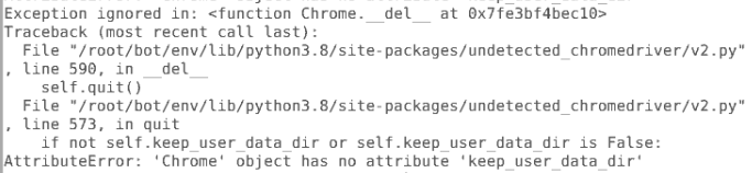 AttributeError: 'Chrome' object has no attribute 'keep_user_data_dir' · Issue #201 ...