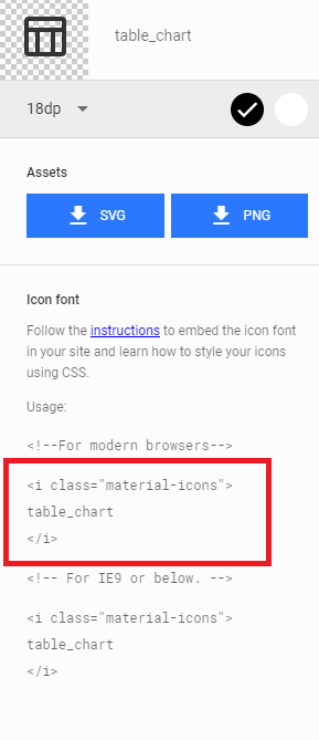Icon 'table_chart' is wrong when i use in my site · Issue #825 · google ...