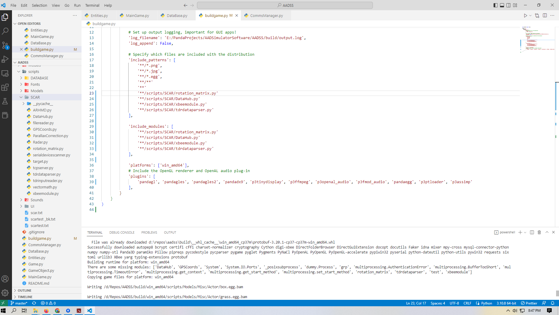 Error while launching windows build · Issue #1409 · panda3d/panda3d · GitHub