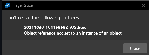 Image Resize using drag & drop - object reference not set to an ...