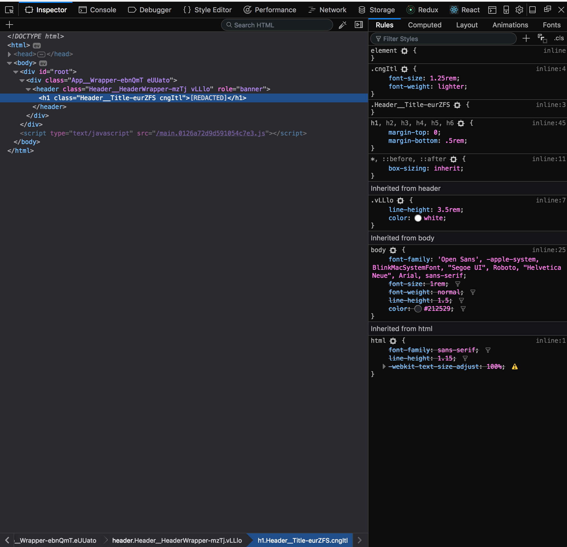 Update Syntax Highlighting in Firefox Quantum (v57.0) · Issue #901 · facebook/react-devtools ...
