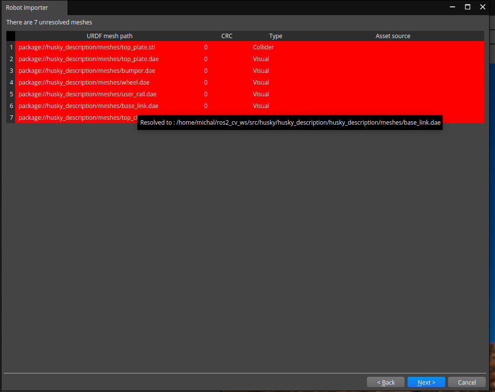 The Ros2 Urdf Importer Resolves Packages Incorrectly · Issue 225 · O3deo3de Extras · Github