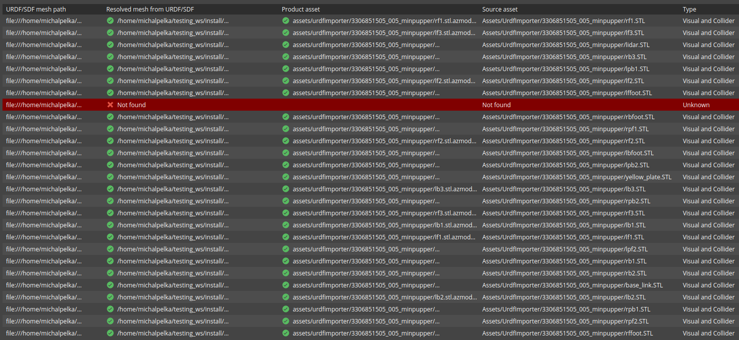 Product asset collumn in URDF/SDF importer is shifted · Issue #568 · o3de/o3de-extras · GitHub