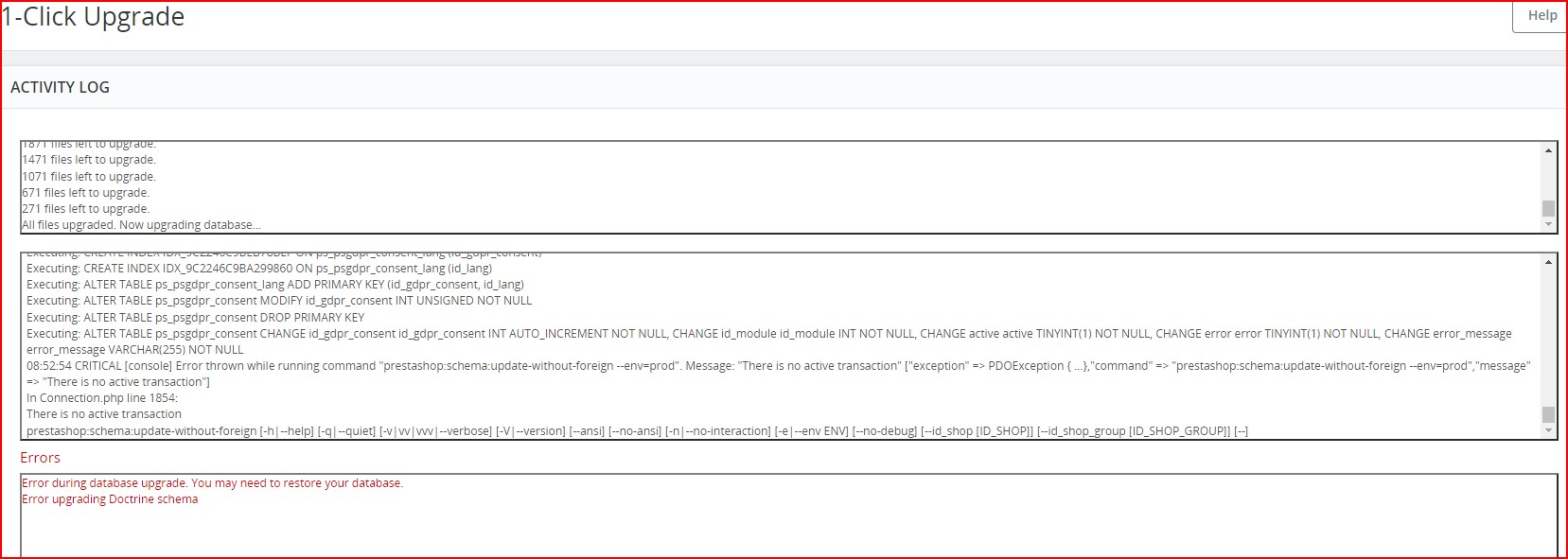 GDPR Module create error during update process from Ver. 8.0.2 · Issue #32166 · PrestaShop ...
