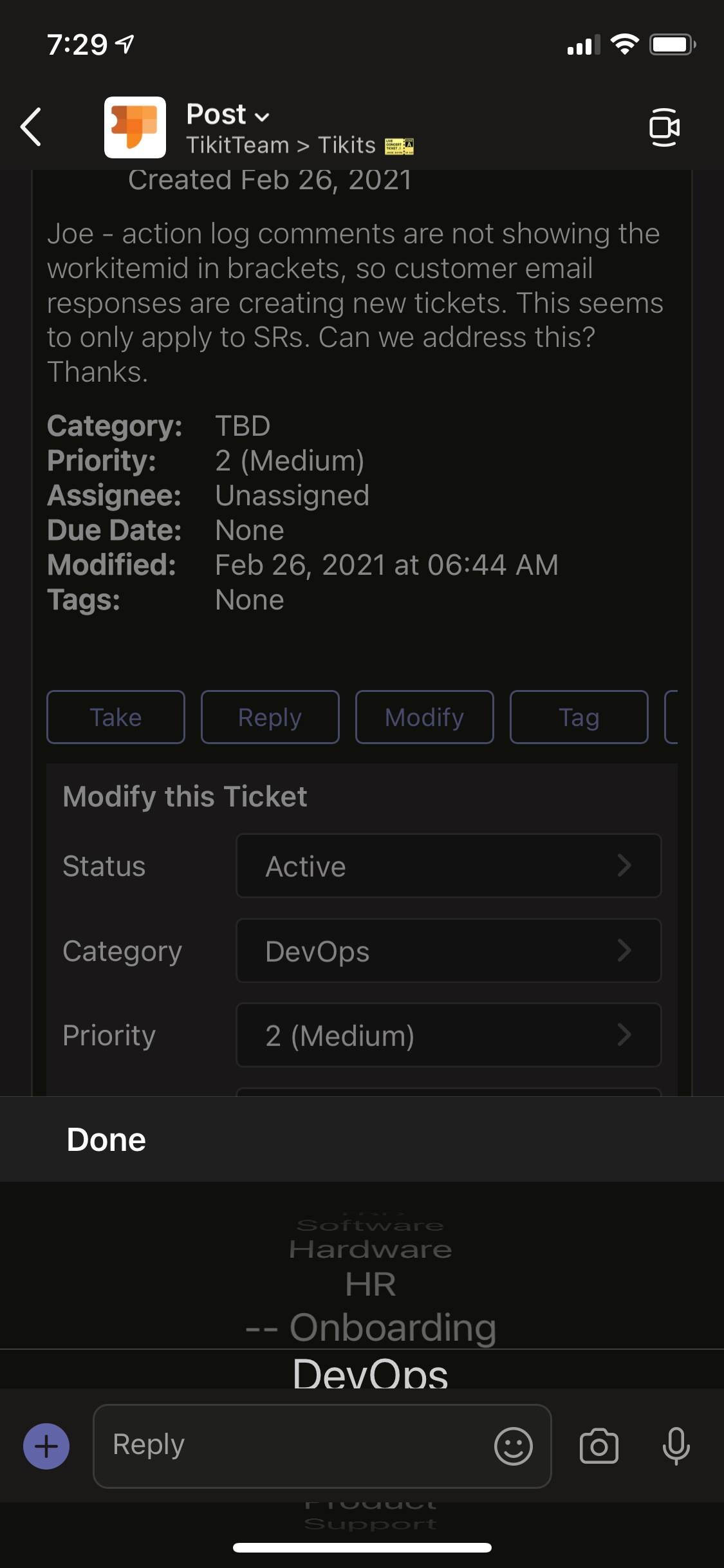 Teams native reply input ontop of ios dropdown picker · Issue #5754 ...
