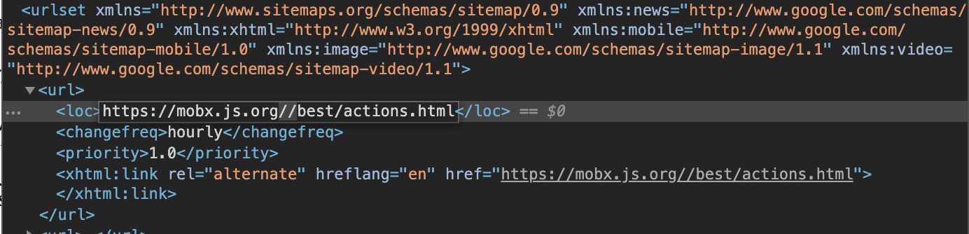 docs(sitemap): superfluous double slash on URL from sitemap · Issue #2394 · mobxjs/mobx · GitHub