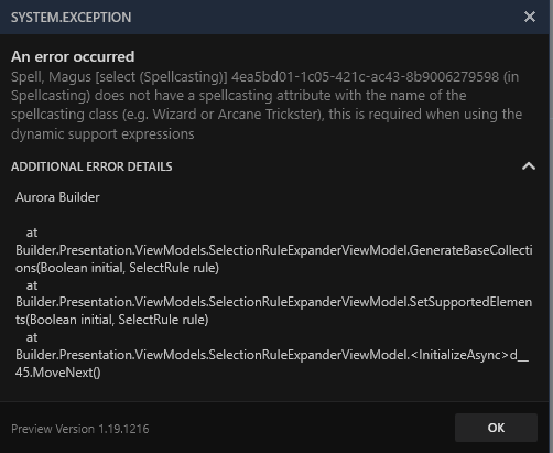Content Request - The Magus Class · Issue #457 · aurorabuilder/elements · GitHub