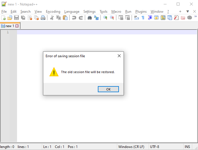 Irritating Alert Appearing On Close Of Program · Issue 13694 · Notepad Plus Plusnotepad Plus